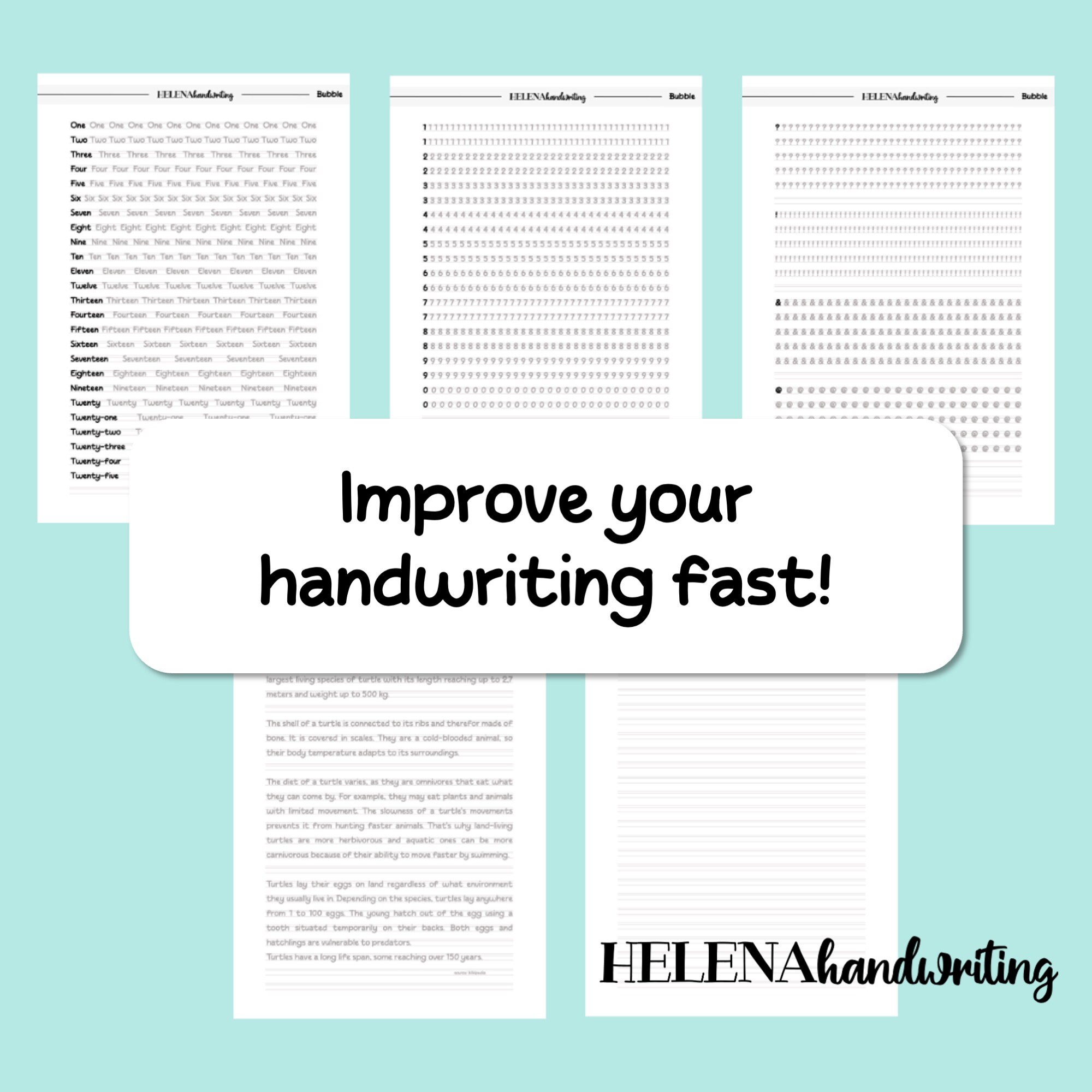 Round Bubble Handwriting Practice Worksheets With Traceable Letters - Etsy