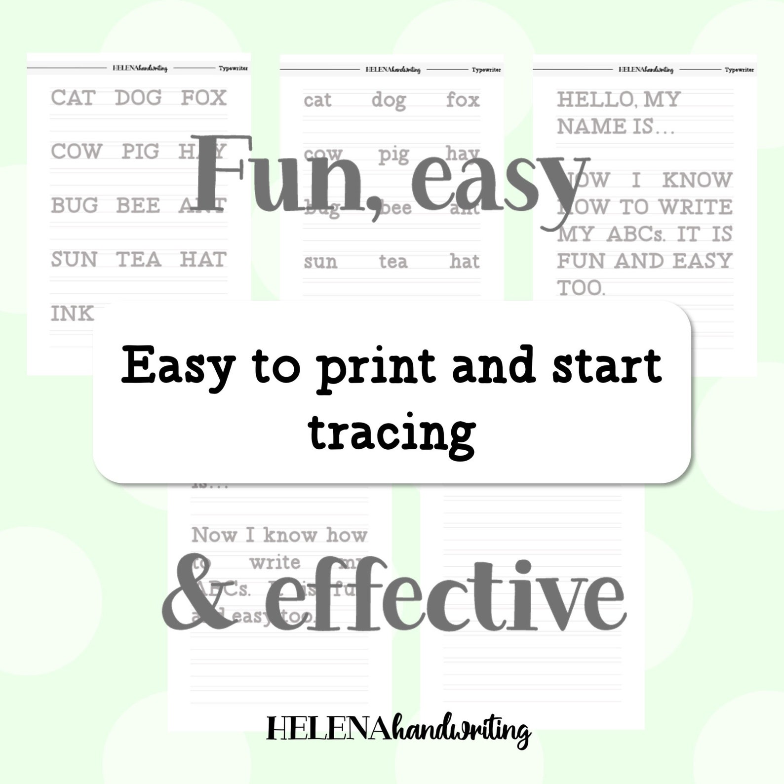 Kids Typewriter Handwriting Practice Worksheets With Traceable Letters ...