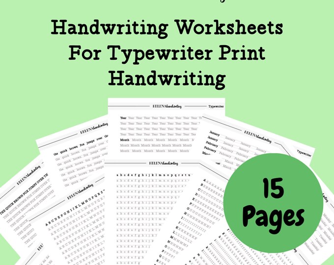 Typewriter Alphabet Printables for Handwriting Beginners | How to Write ...