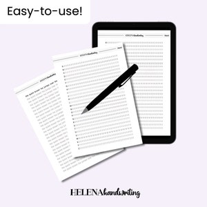 Neat Handwriting Practice Worksheets With Traceable Letters - Etsy