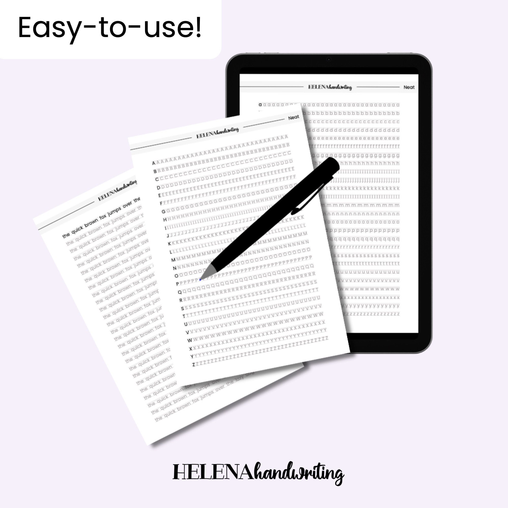 Neat Handwriting Practice Worksheets With Traceable Letters - Etsy