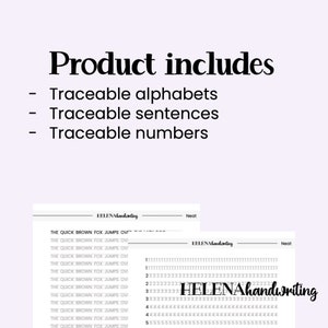 Neat Handwriting Practice Worksheets With Traceable Letters - Etsy