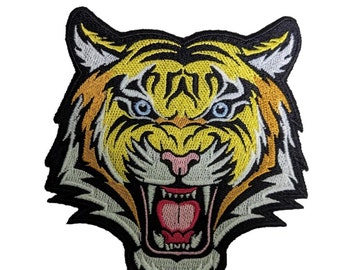 Tiger Face Embroidered Iron on Patch - Etsy