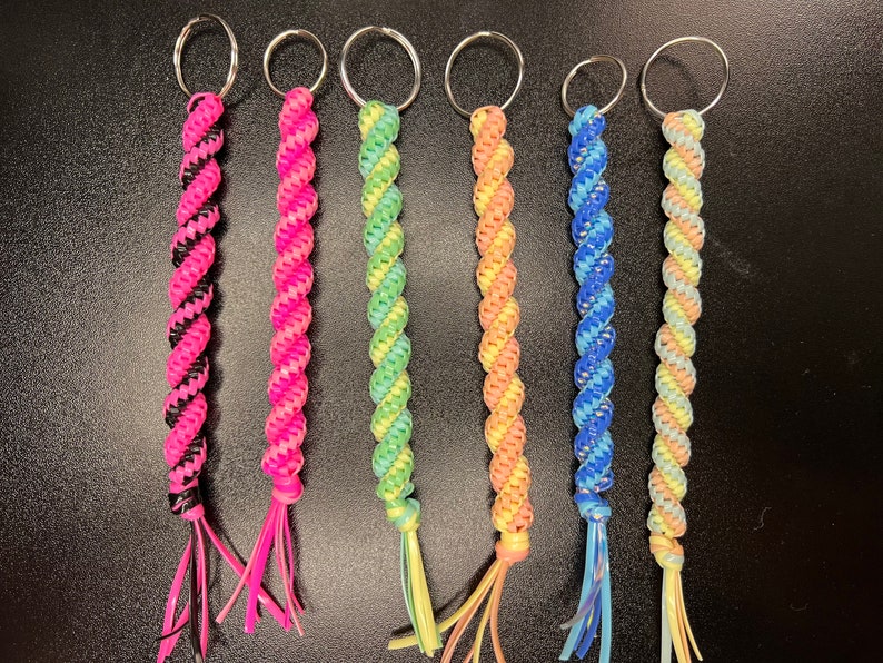 Spiral Lanyard Keychain - Etsy