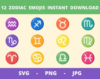 Zodiac Signs SVG Bundle, Astrology Signs Svg, Zodiac Symbols Svg, Constellation Signs Svg ...