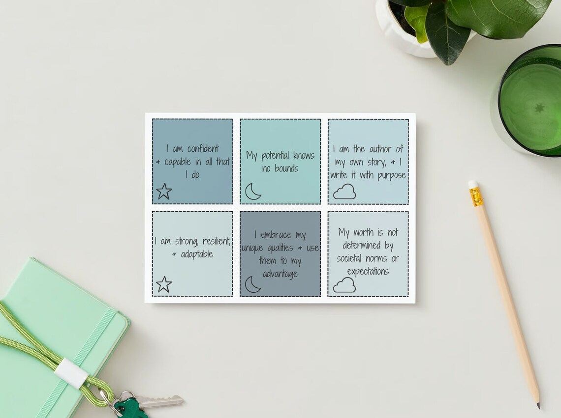 60 Affirmation Cards - Etsy