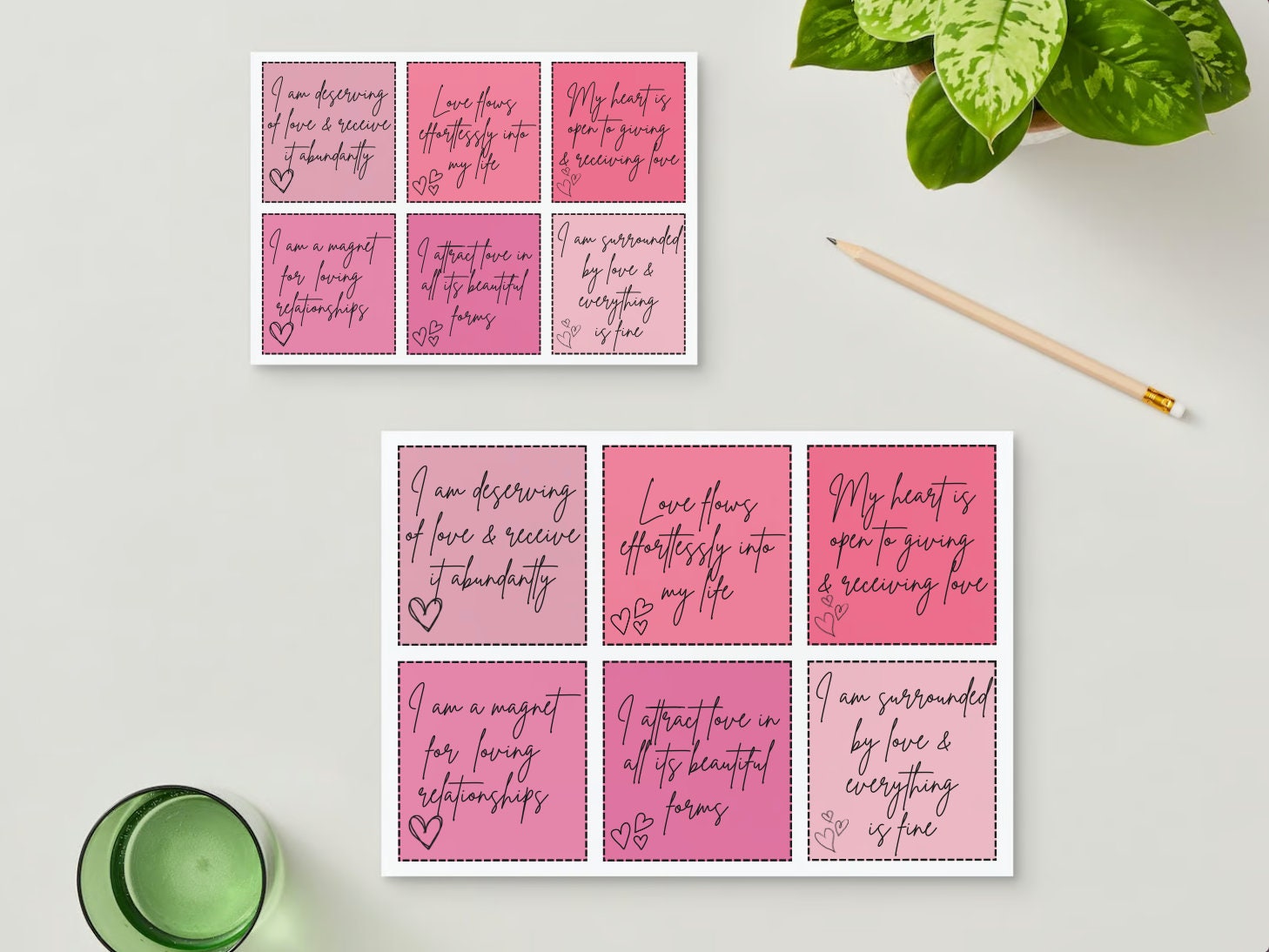 60 Love Affirmation Cards - Etsy