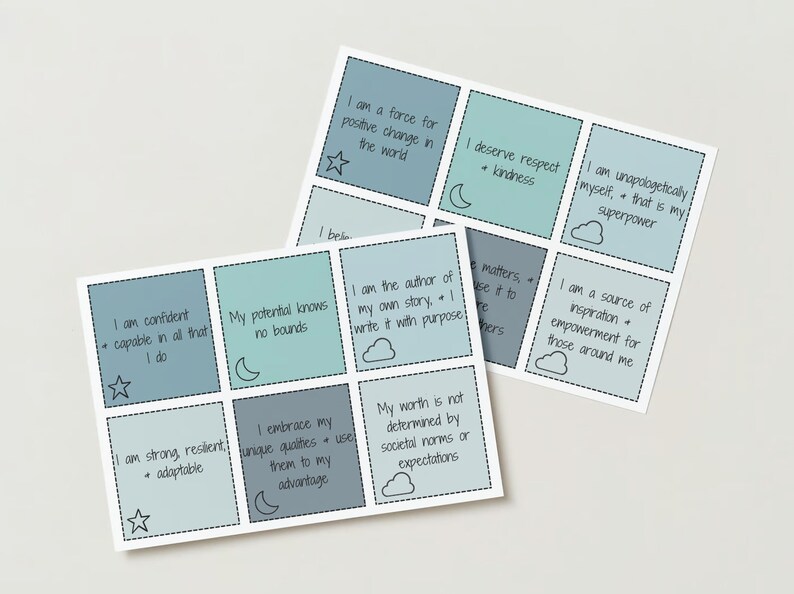 60 Affirmation Cards - Etsy