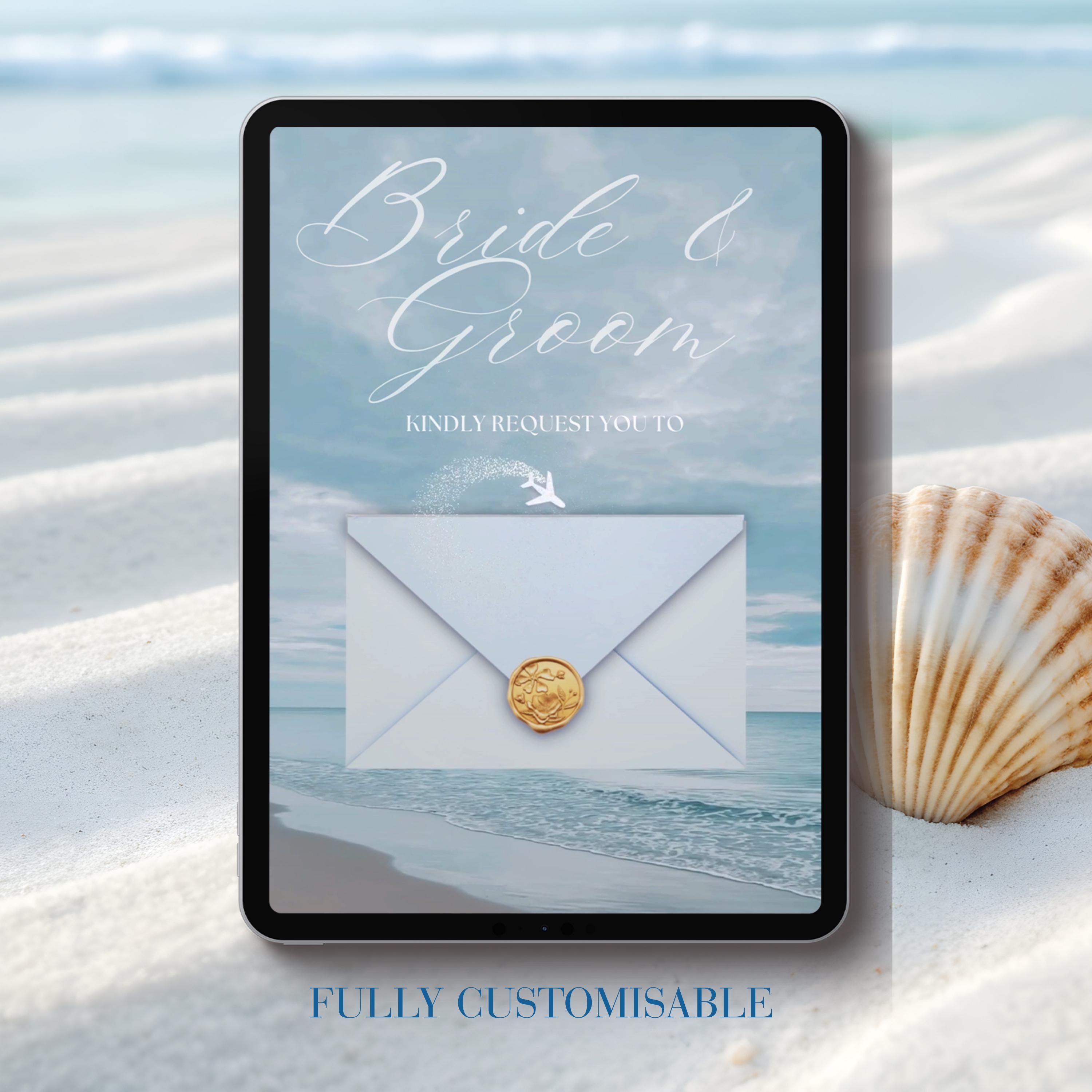 Passport Boarding Pass Destination Wedding Save the Date Video ...