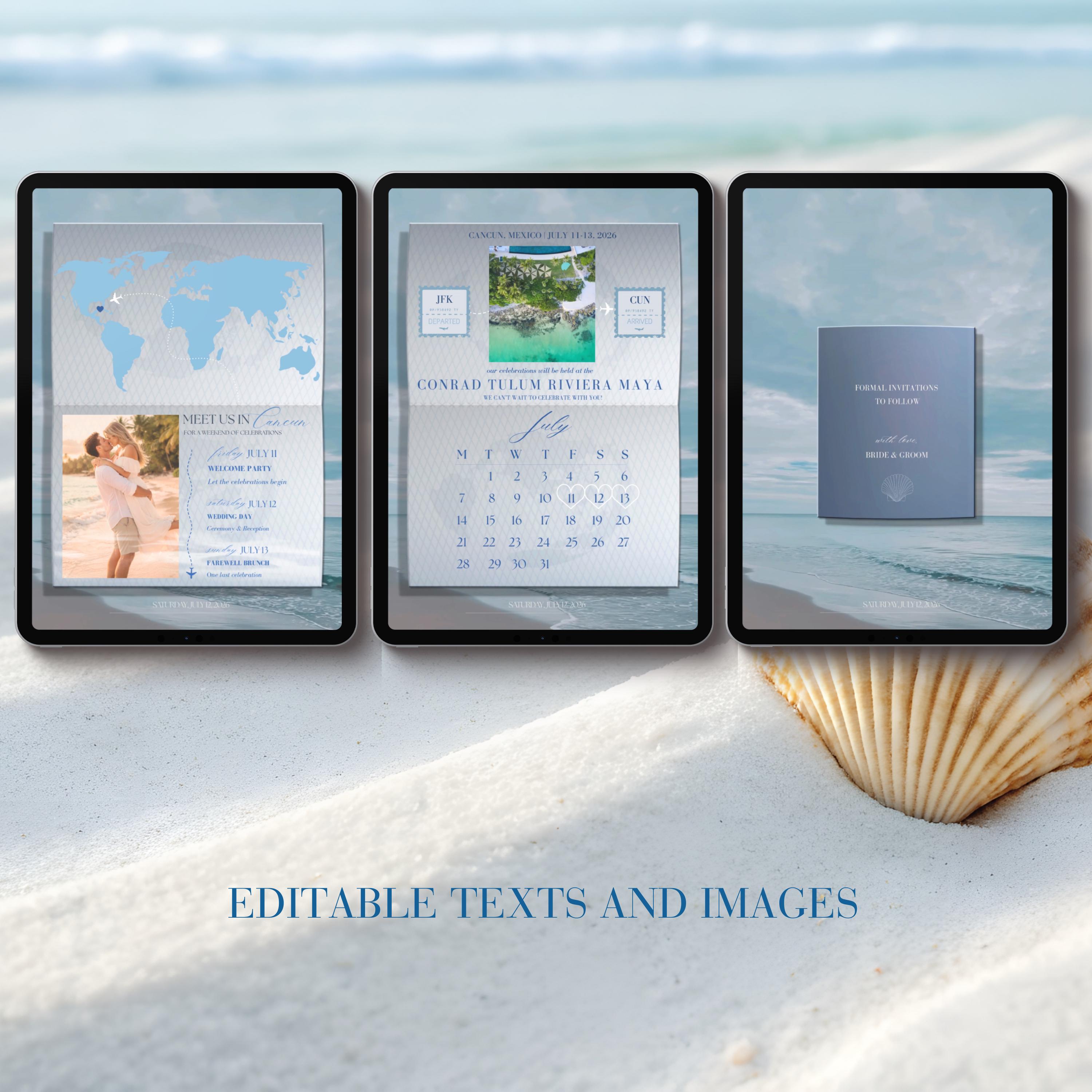 Passport Boarding Pass Destination Wedding Save the Date Video ...