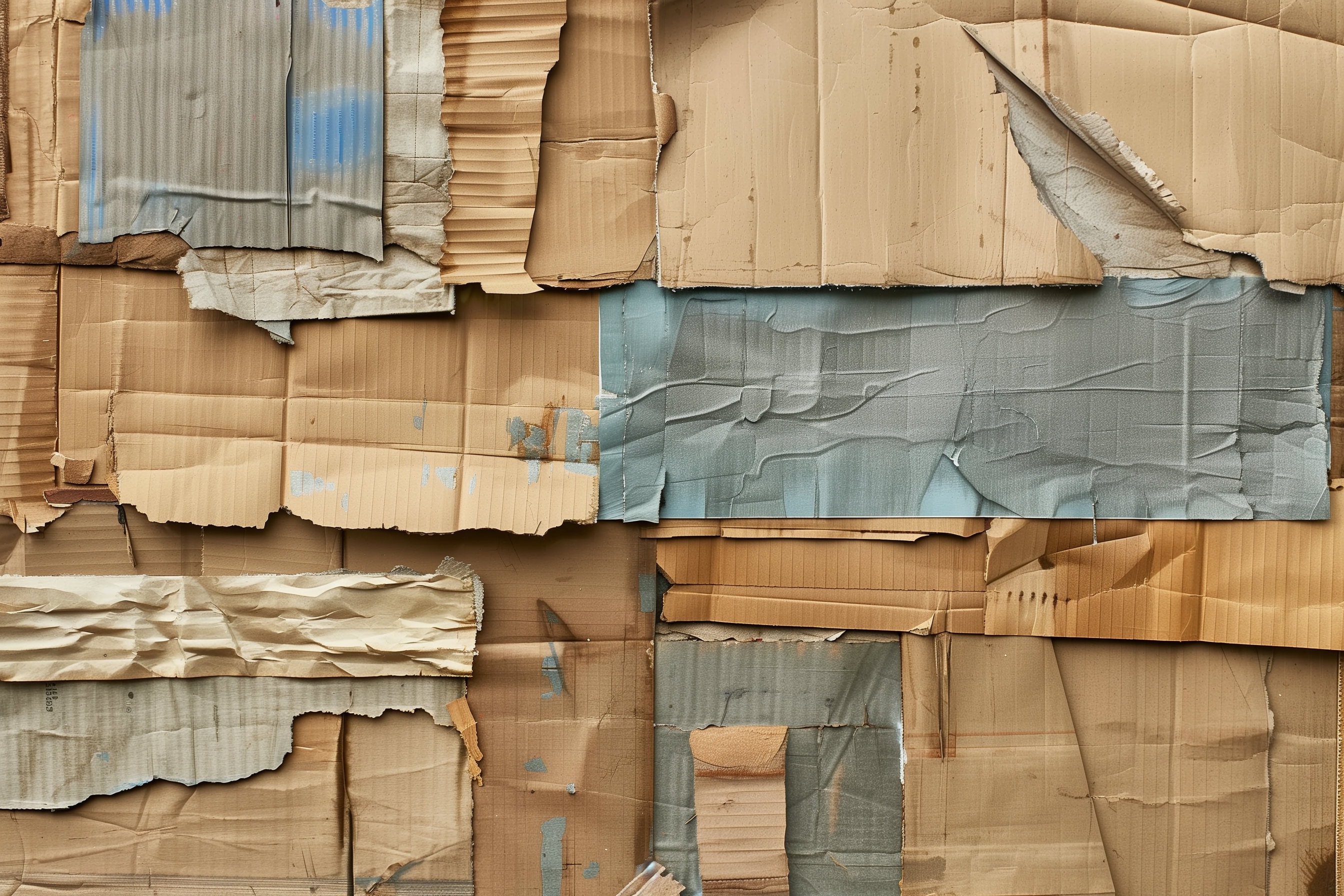 Set of 5 Scrapbook Messy Papper Covers Made of Different Materials Like ...