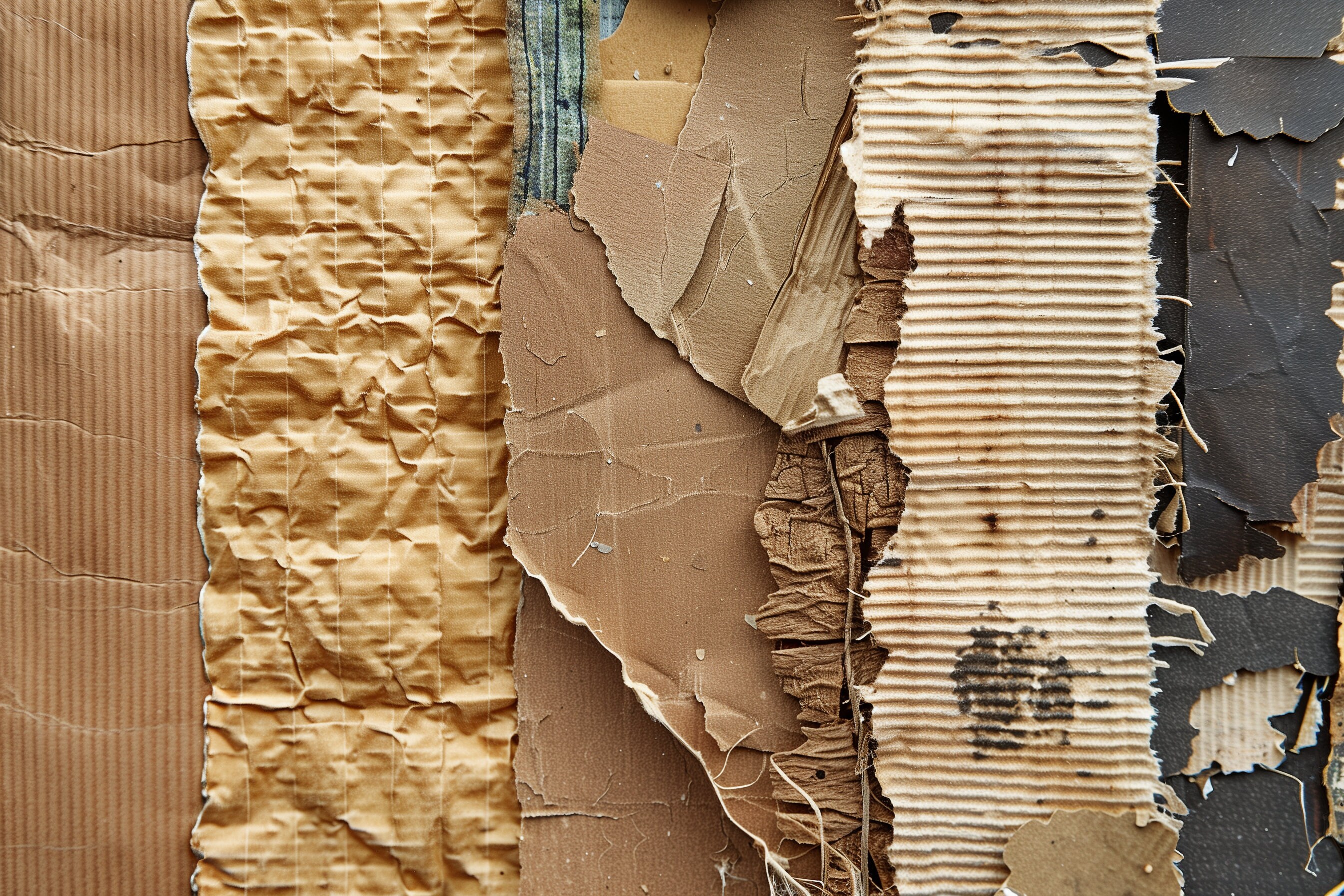 Set of 5 Scrapbook Messy Papper Covers Made of Different Materials Like ...