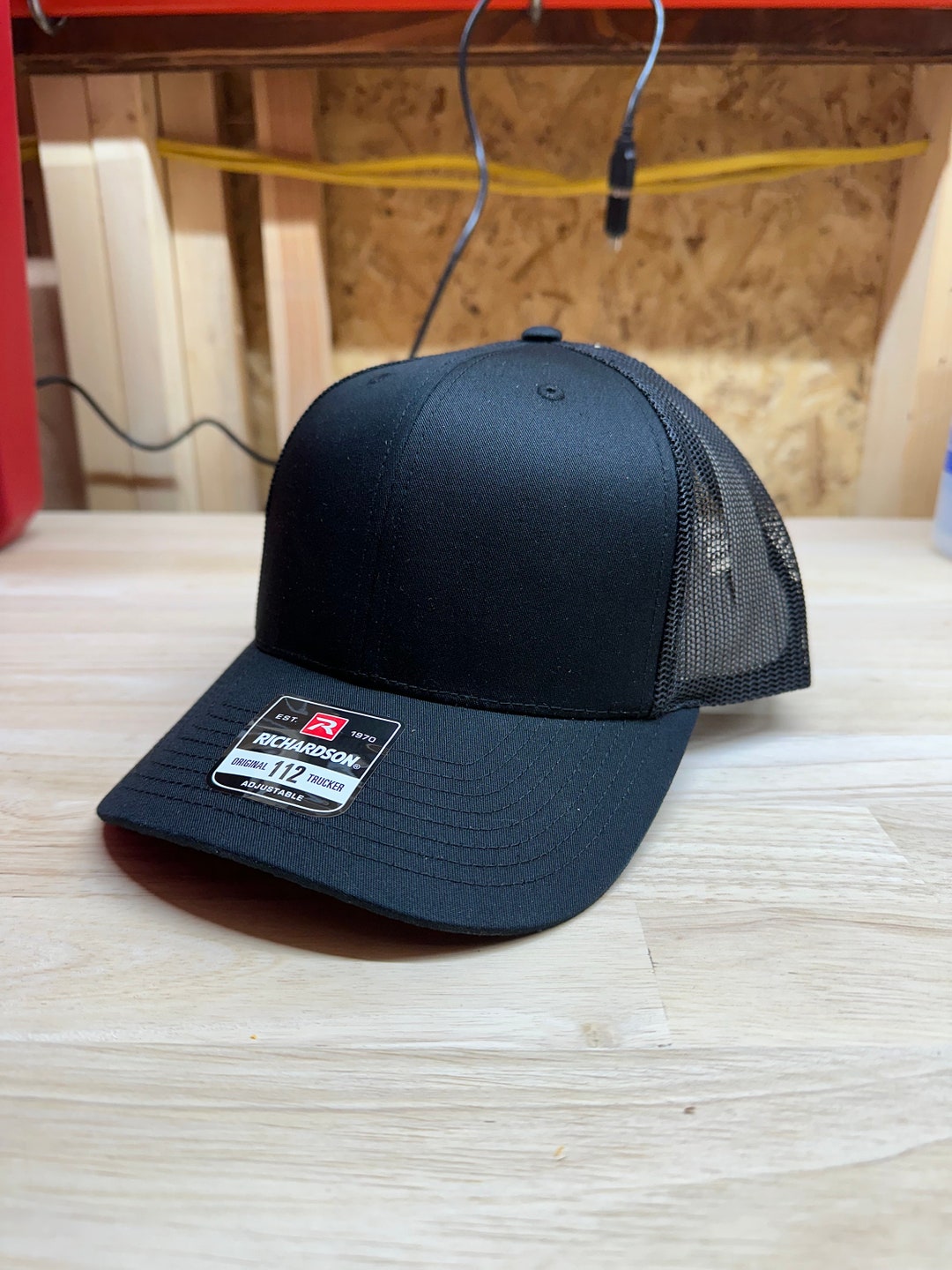 Build A Hat / Custom Richardson 112 Black/black Snapback Trucker Hat ...