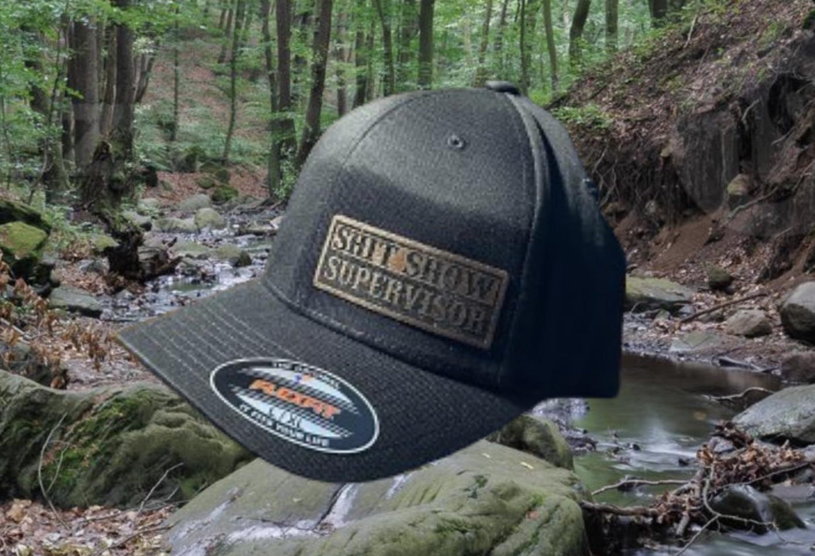 Shitshow Supervisor Hat With Laser Engraved Leather Patch - Trucker Cap ...