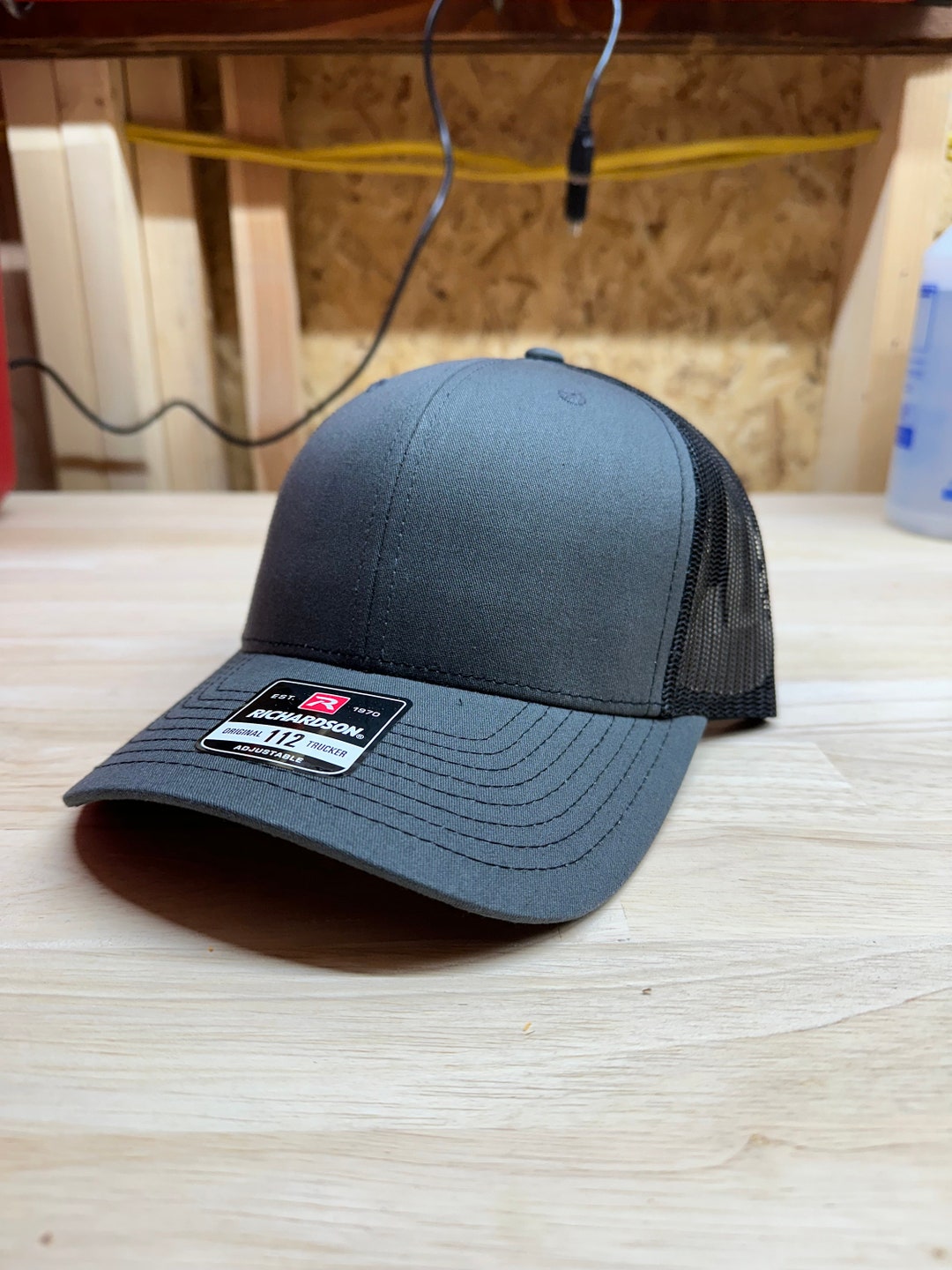 Build A Hat / Custom Richardson 112 Charcoal/black Snapback Trucker Hat ...