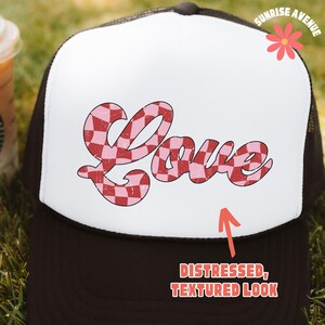 Retro Love Trucker Hat, Valentine's Day Hat, Valentines Trucker Hat ...
