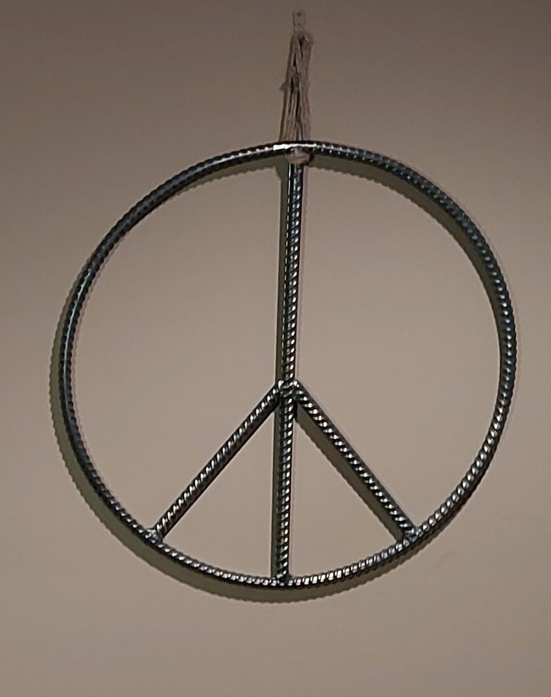 Peace Sign Handmade Rebar Peacesign Art Mother's Day Gift Decoration ...