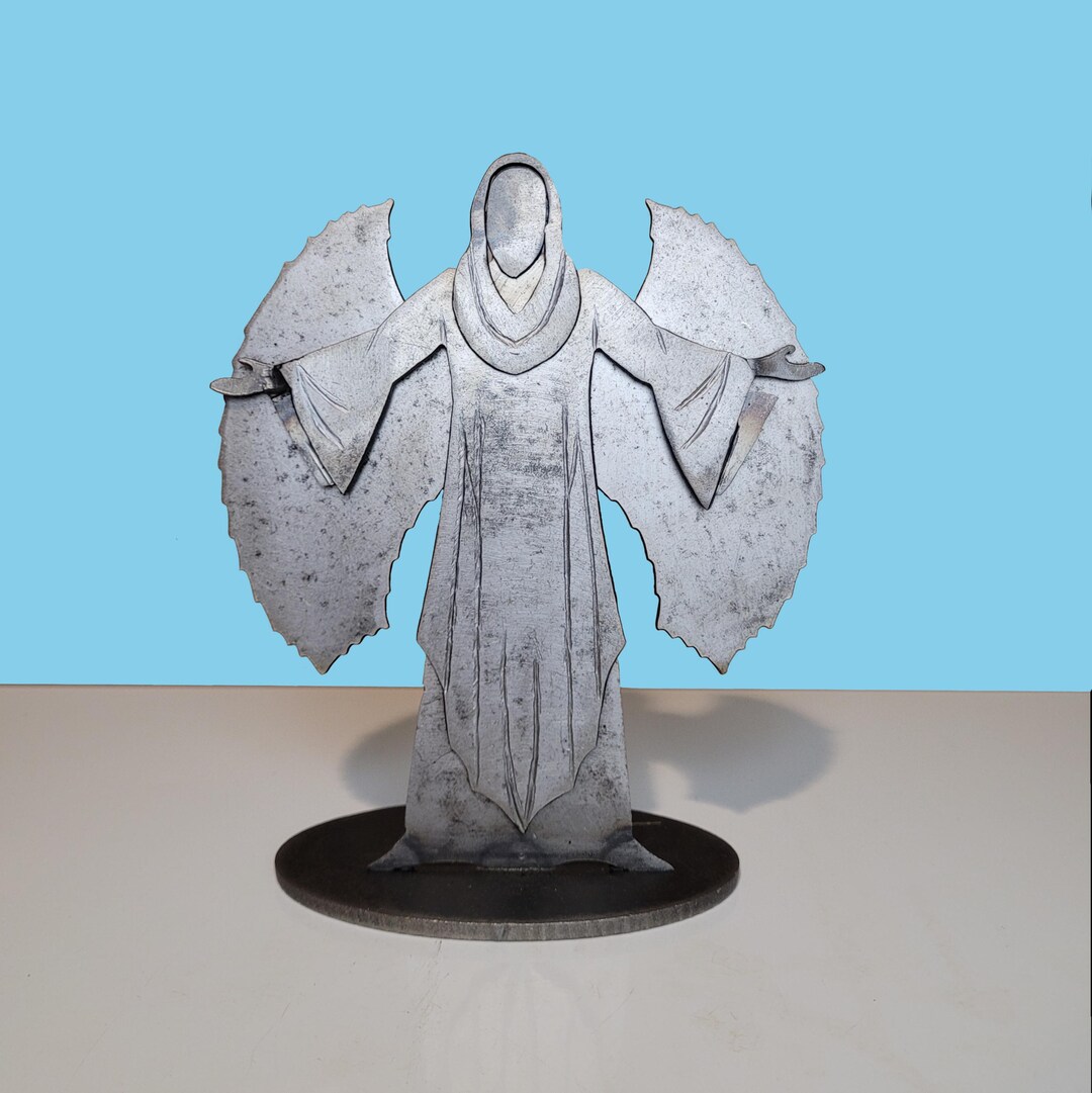 Metal Angel Figurine – Handcrafted Steel Angel Decor for Home or ...