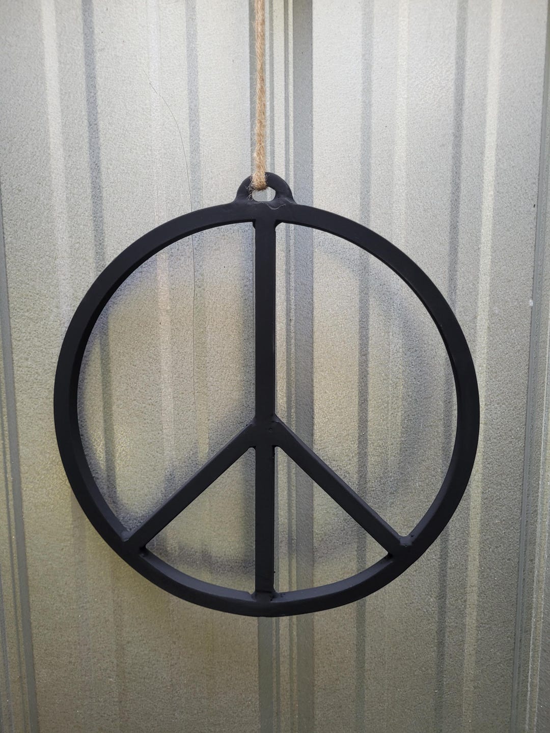 12" Metal Peace Sign, Hand-rolled Steel Wall Art - Etsy