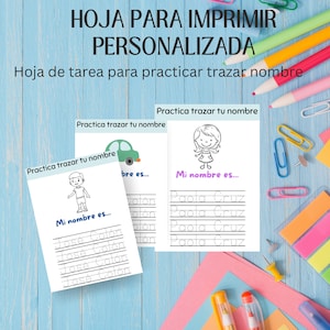 Hoja Para Imprimir/trazar Nombres/tarea En Casa/escuela/aprente a ...