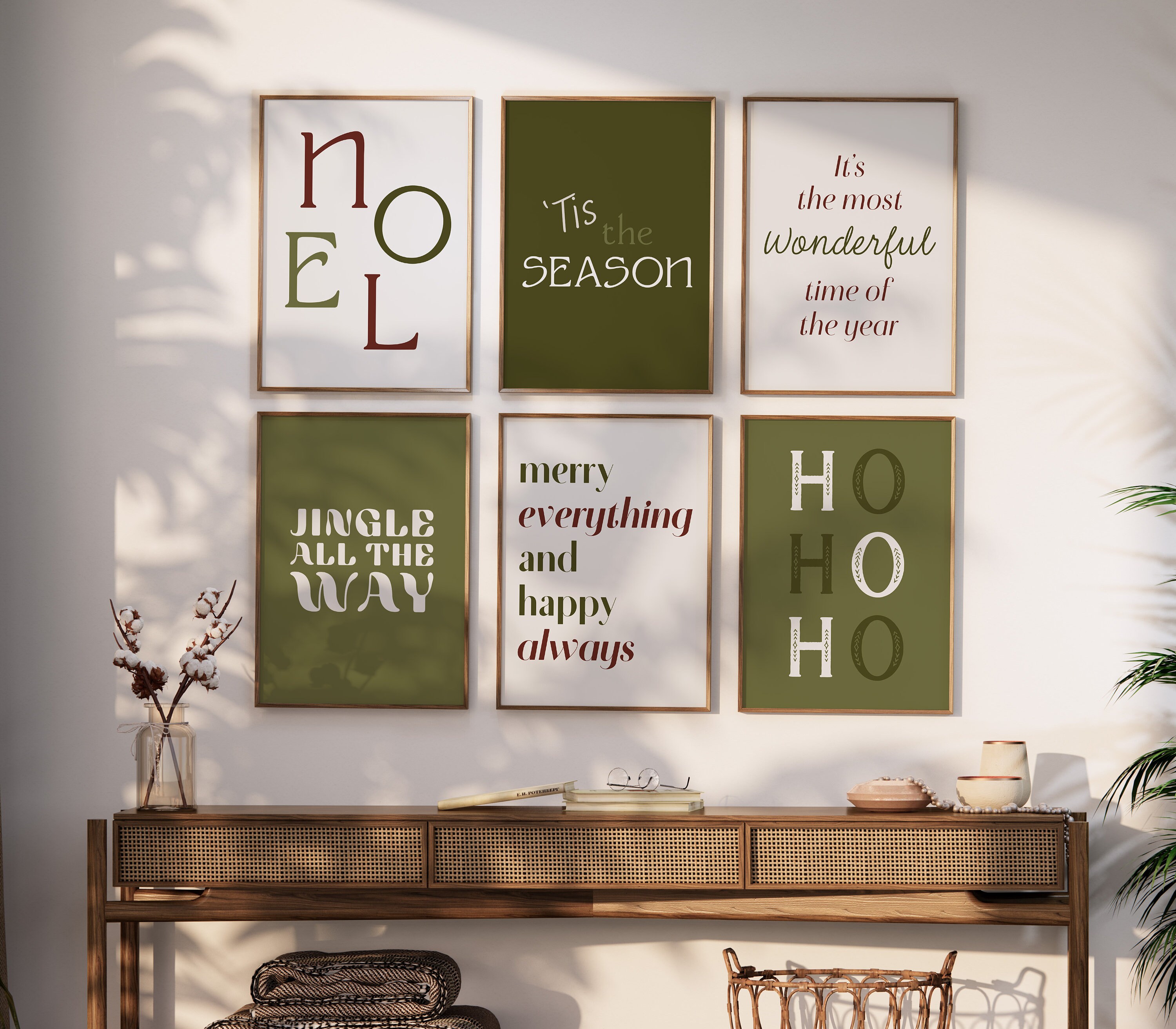 Jingle All the Way Green Digital Print Christmas Printable - Etsy