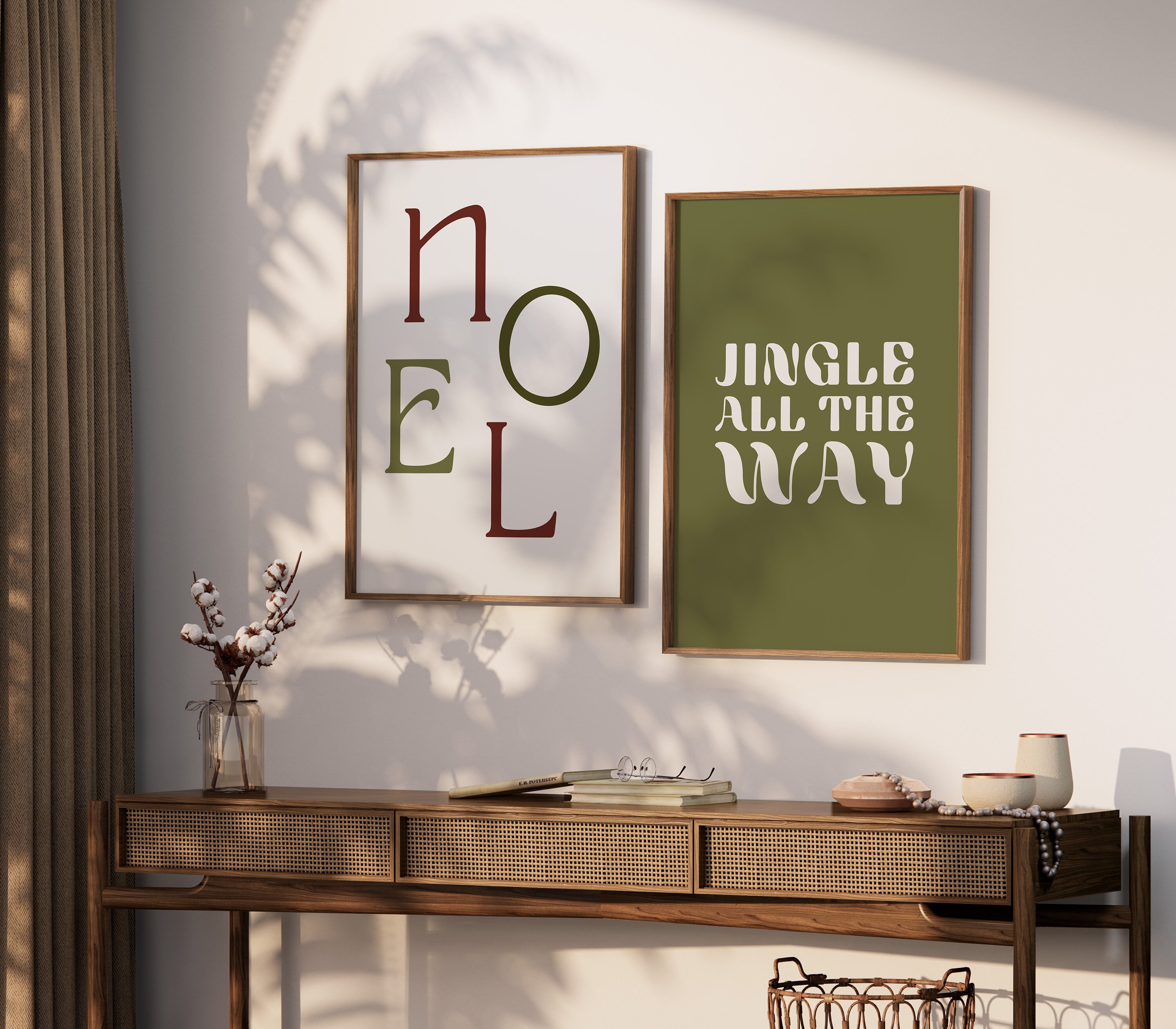 Jingle All the Way Green Digital Print Christmas Printable - Etsy