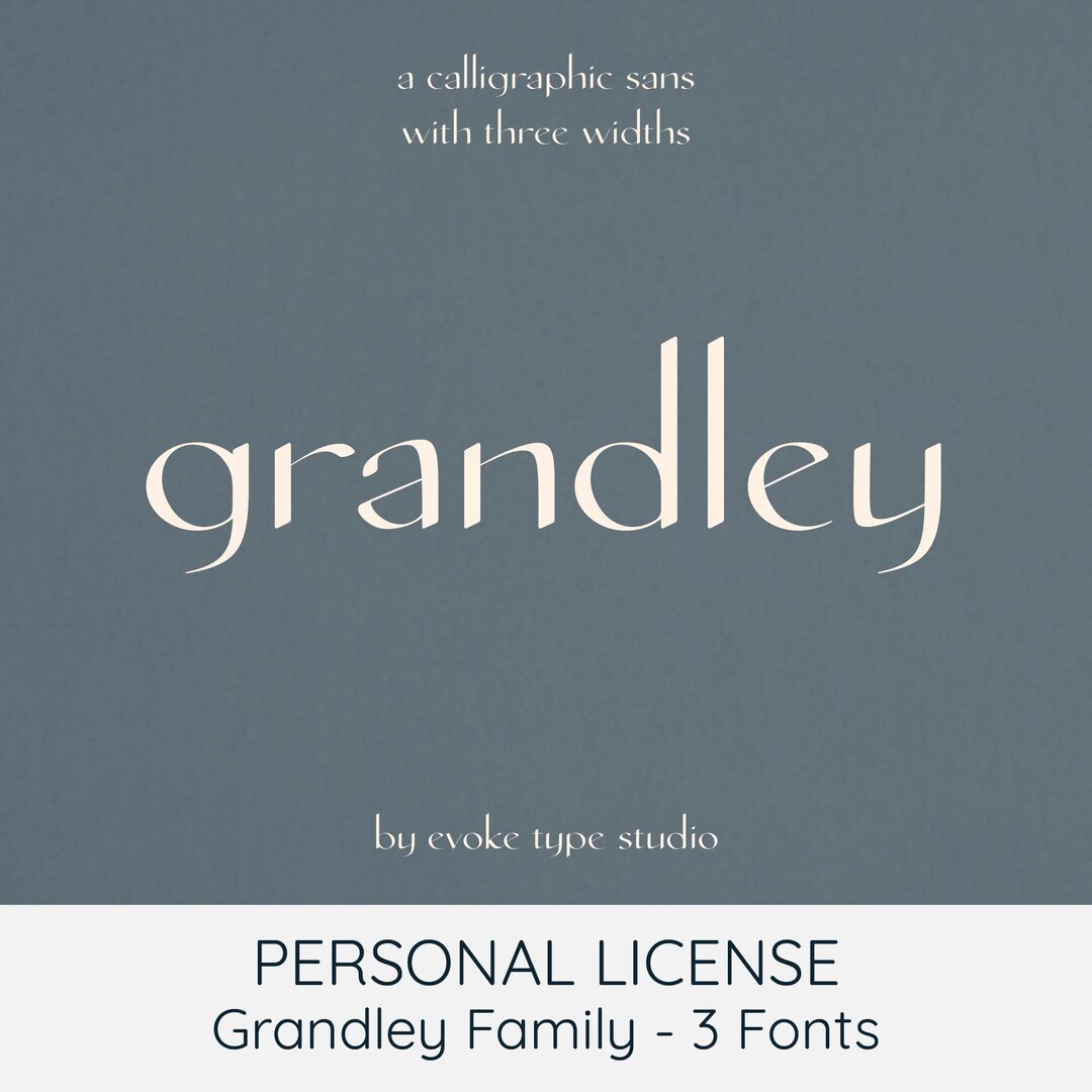 Grandley Typeface, Modern Font With Three Weights, Sans Serif Font, Branding Font, Display Font ...