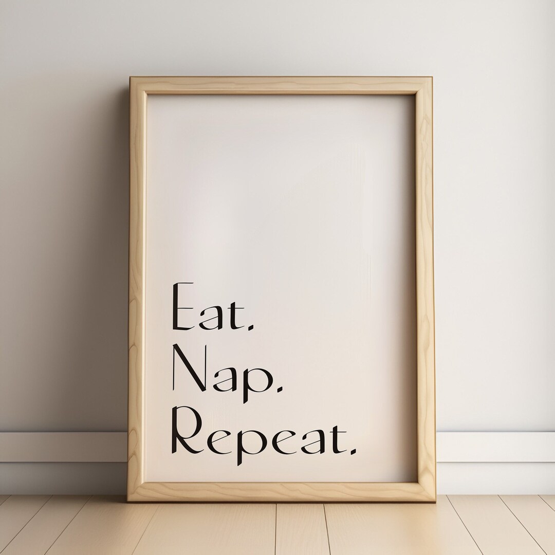 Eat Nap Repeat Digital Print Thanksgiving Printable Wall Art - Etsy