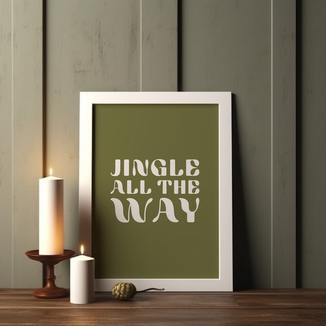 Jingle All the Way Green Digital Print Christmas Printable - Etsy