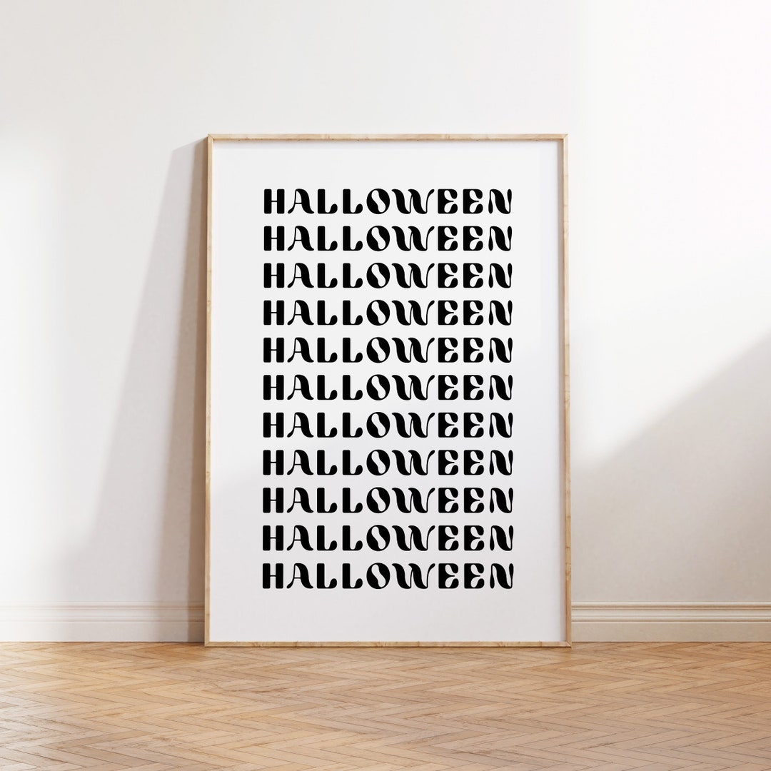 Halloween Digital Print Halloween Printable Wall Art Halloween Décor ...