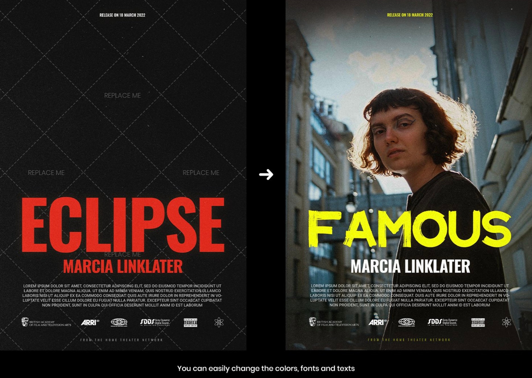 40 Editable Hollywood Movie Posters Photoshop Templates - Etsy