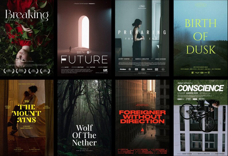 40 Editable Hollywood Movie Posters Photoshop Templates - Etsy