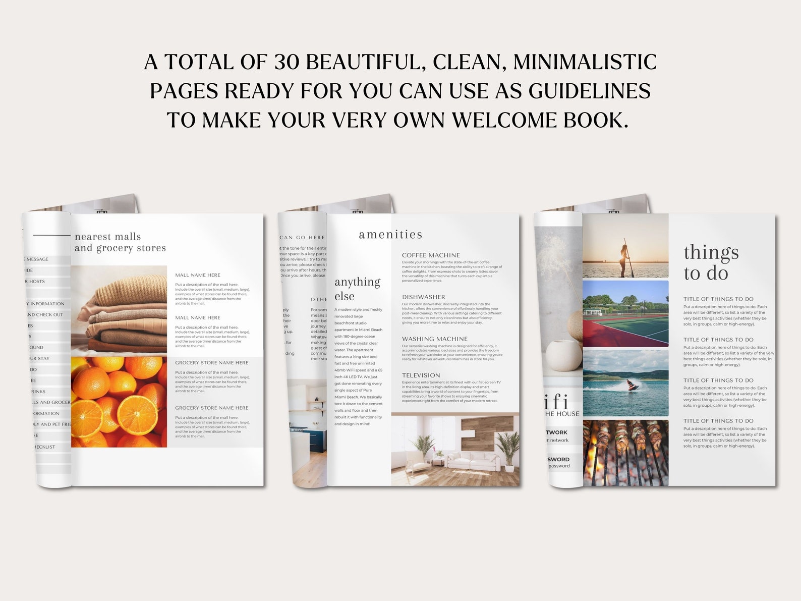 Airbnb Welcome Book Template, Airbnb Template, Airbnb Lake House Guide ...