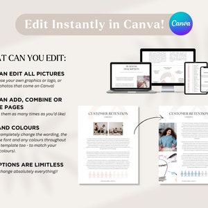 Printable Business Plan Outline | Pink Small Online Business Plan ...