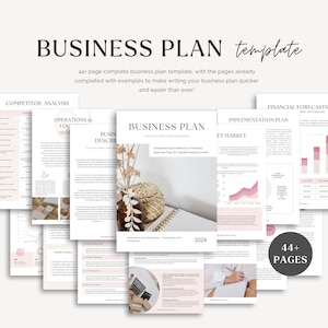 Printable Business Plan Outline | Pink Small Online Business Plan ...