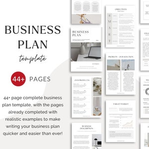 Small Business Plan Printable Modern Grey Startup Business Workbook ...