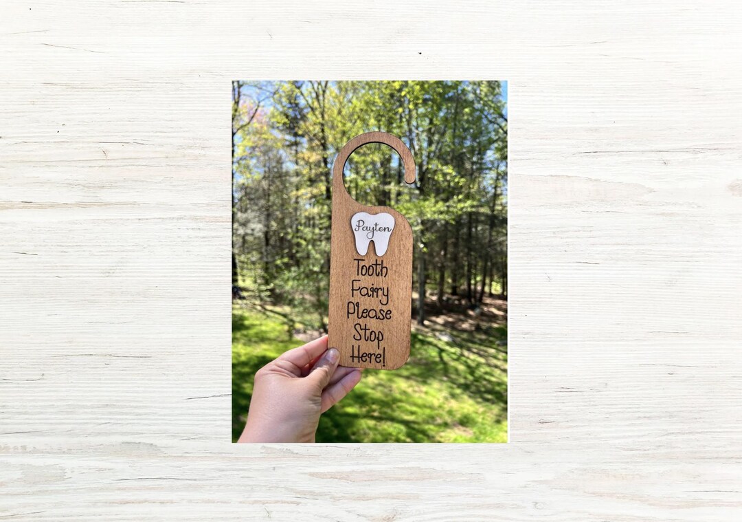 Tooth Fairy Door Hanger, Tooth Fairy Please Stop Here Door Hanger ...