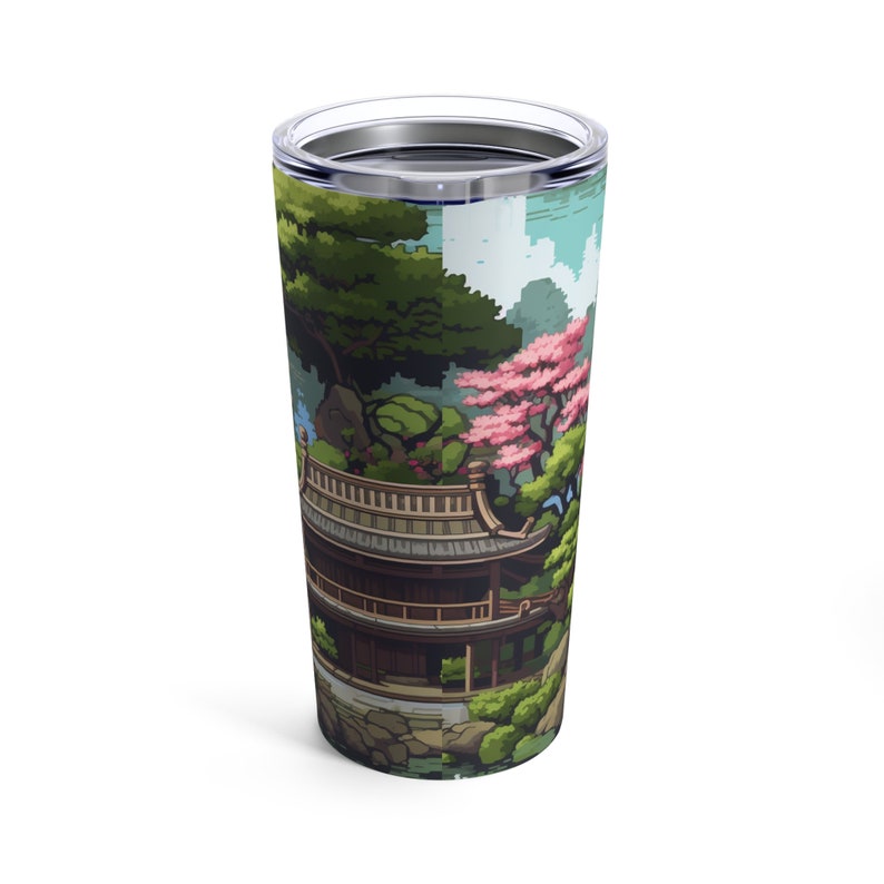Pixel Zen Garden Tumber, Zen Garden Tumbler, Garden Oasis Tumbler ...