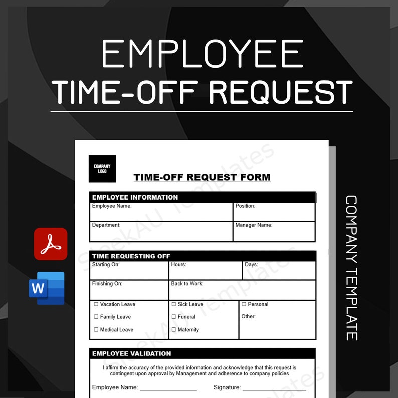 Employee Leave Forms. Absence Request Forms. Time-away Requests. Work ...