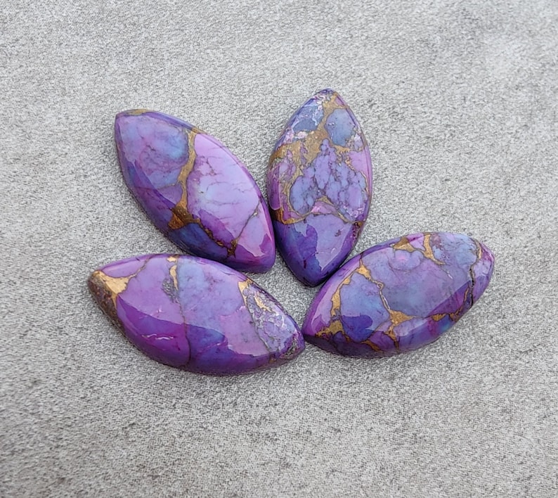 AAA+ Purple Copper Turquoise Cabochon: Marquise Gemstone - Etsy