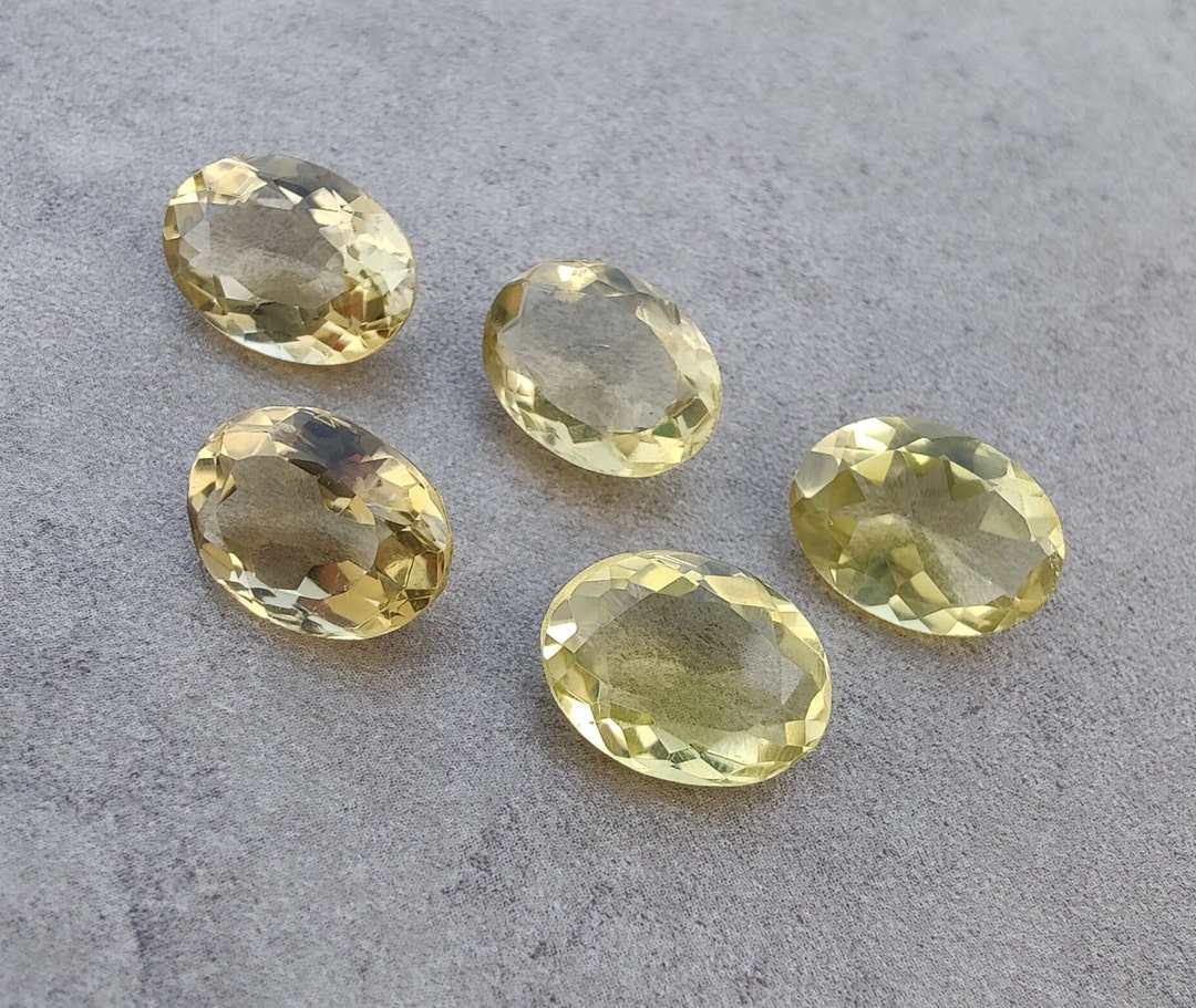 Natural Lemon Quartz Oval Shape Faceted Cut Calibrated AAA+ Quality ...
