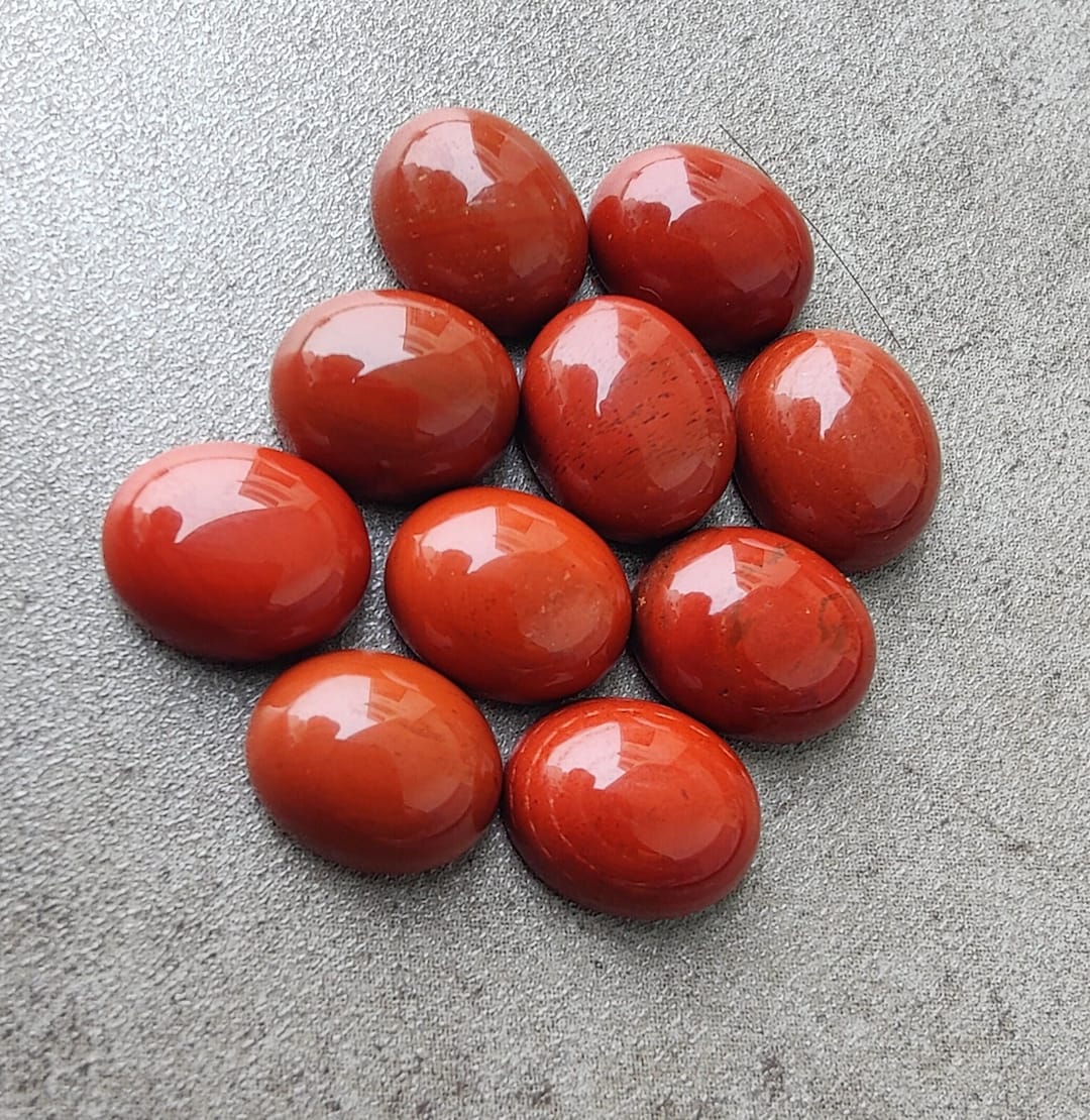 Natural Red Jasper Oval Cabochon: AAA+ Quality Gemstone - Etsy