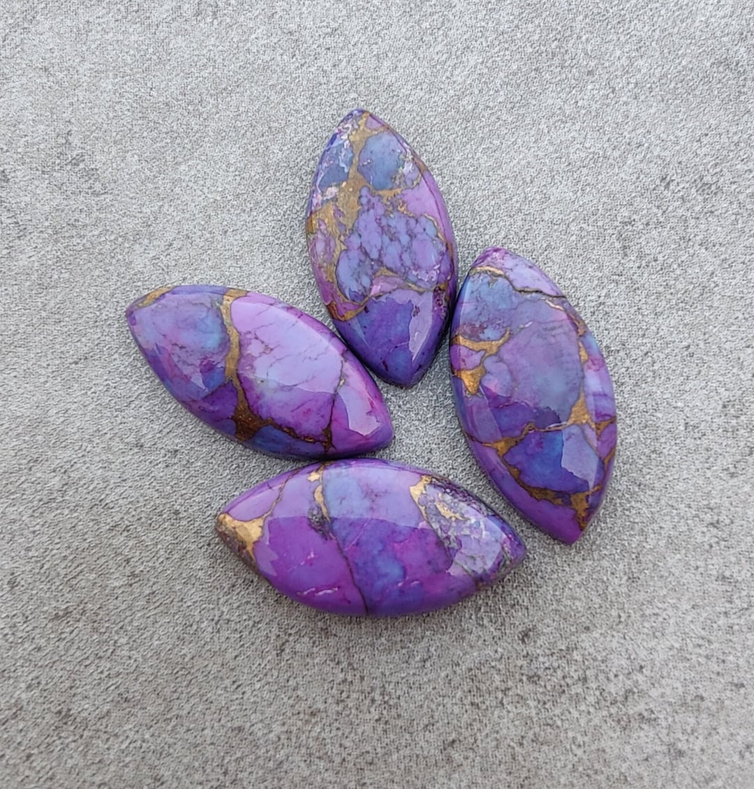 AAA+ Purple Copper Turquoise Cabochon: Marquise Gemstone - Etsy