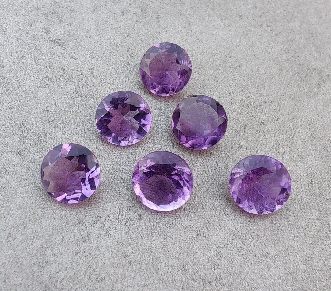 Top Grade Natural Amethyst Round Shape Faceted Cut Calibrated Wholesale ...