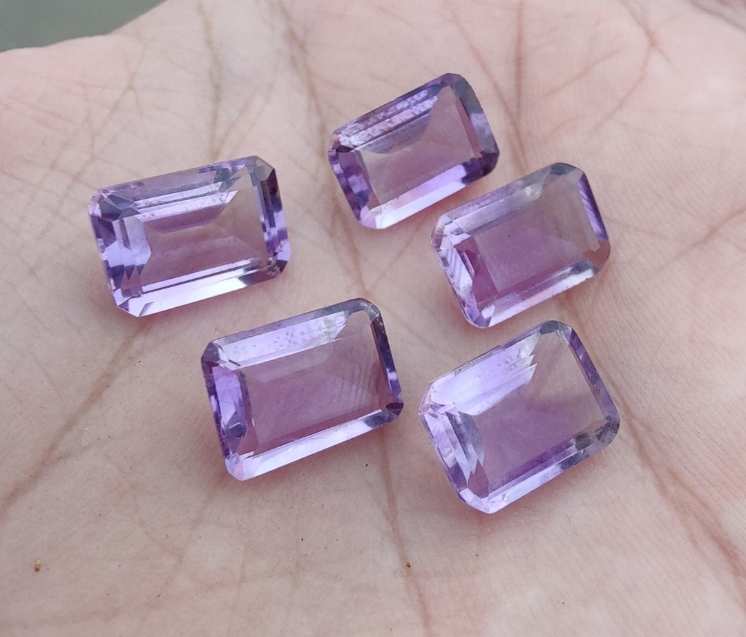 AAA+ Quality Natural Amethyst Rectangle Shape Faceted Cut Calibrated ...