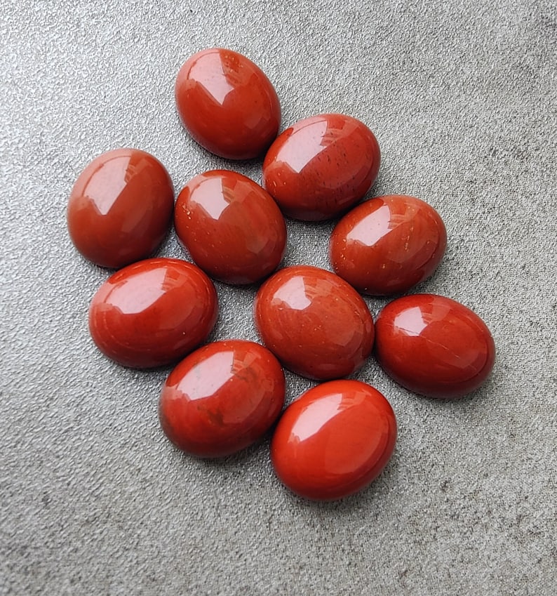 Natural Red Jasper Oval Cabochon: AAA+ Quality Gemstone - Etsy