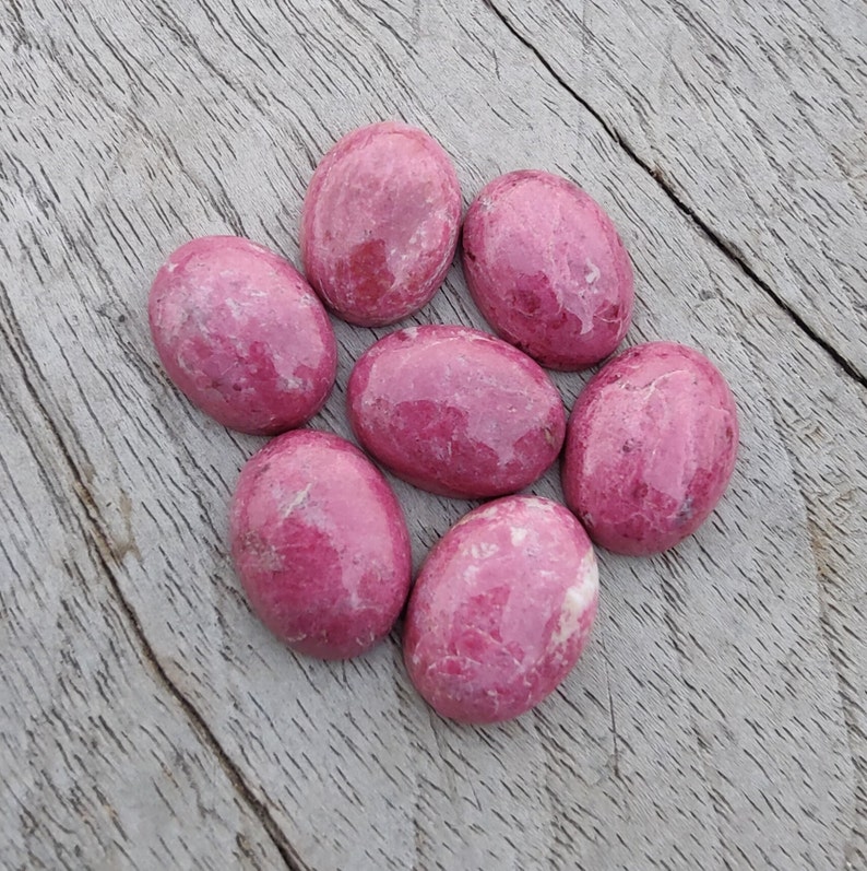 Natural Thulite Cabochon: Pink Oval Gemstone, AAA+ Quality - Etsy