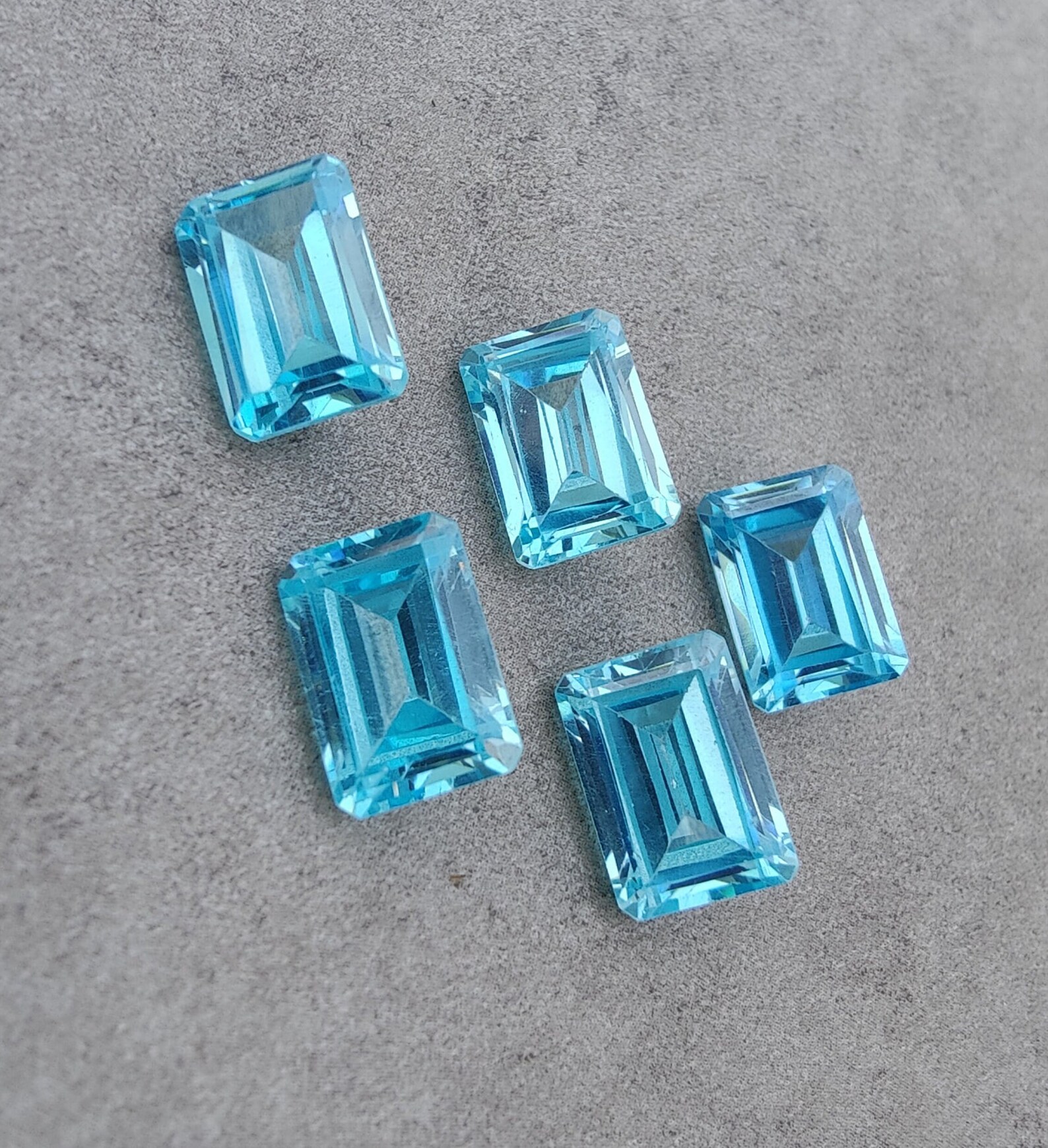 Cuarzo azul natural: corte rectangular facetado, calibrado AAA+ - Etsy ...