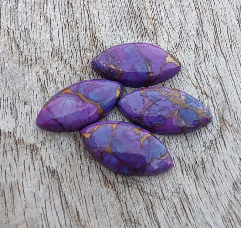 AAA+ Purple Copper Turquoise Cabochon: Marquise Gemstone - Etsy