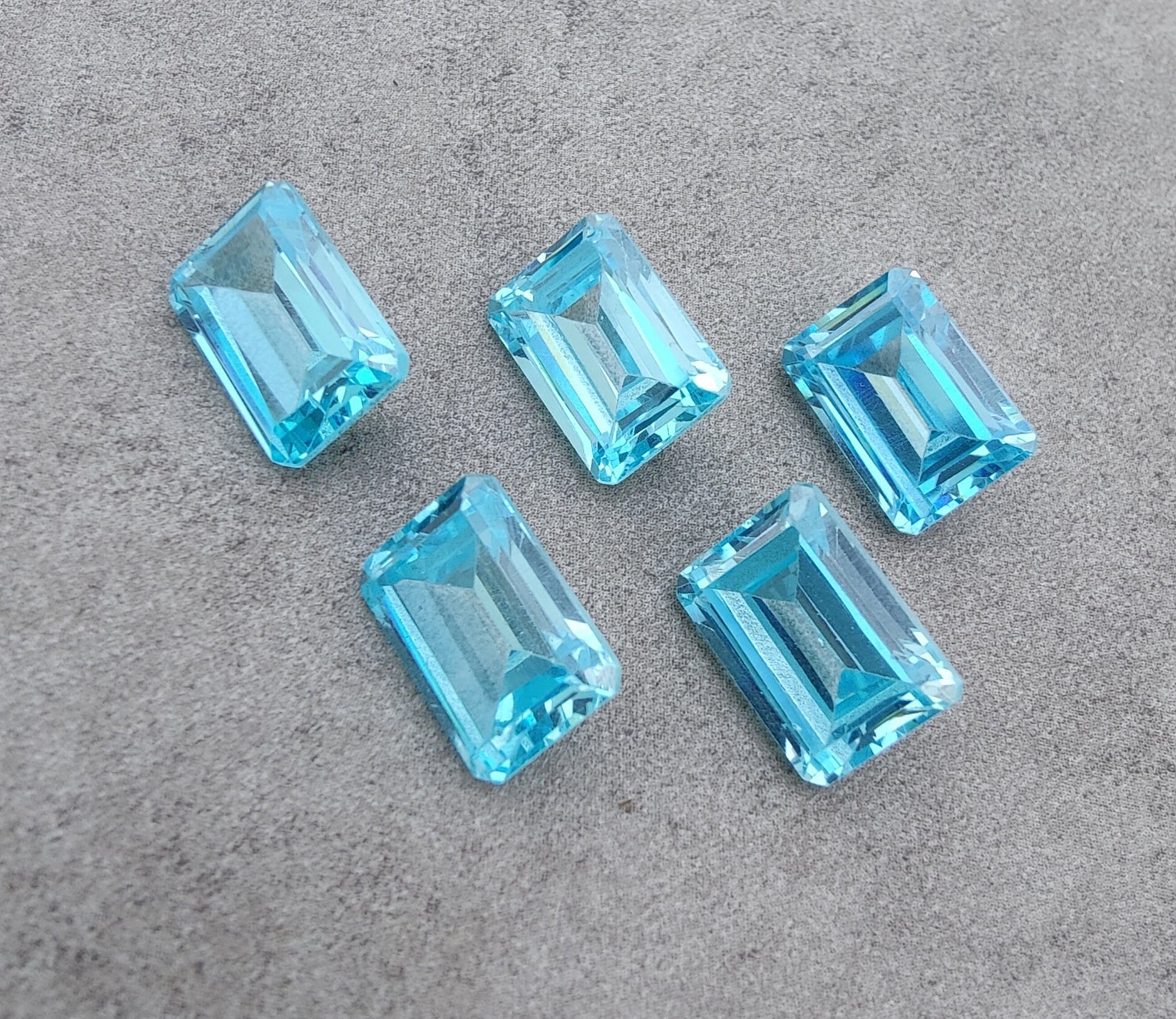 Cuarzo azul natural: corte rectangular facetado, calibrado AAA+ - Etsy ...